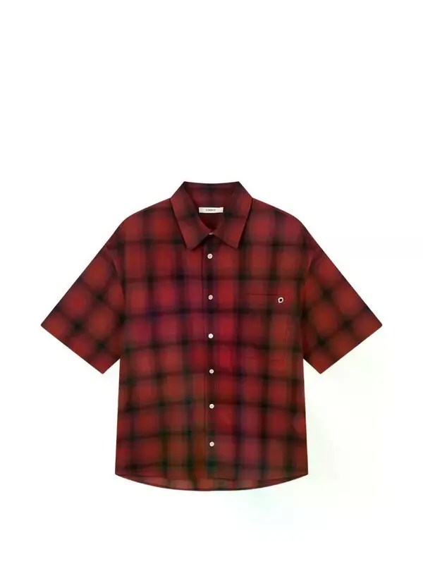 STUDIO TOMBOY Check-pattern Short-sleeve Shirt