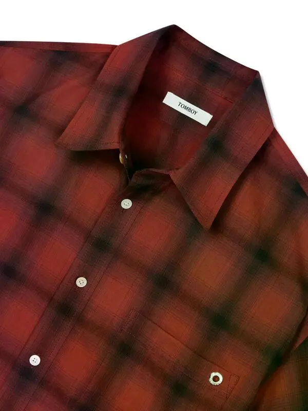STUDIO TOMBOY Check-pattern Short-sleeve Shirt