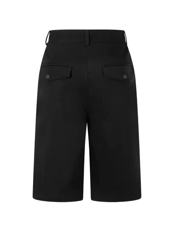 STUDIO TOMBOY Pleated Tailored Cotton Shorts - Black