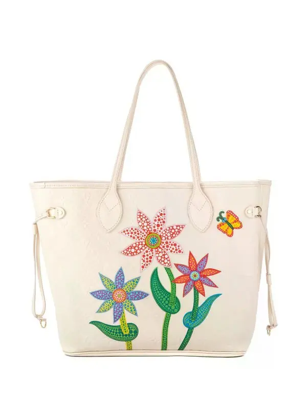 LOUIS VUITTON X Yayoi Kusama 2023 Mm Neverfull Tote Bag - Neutrals