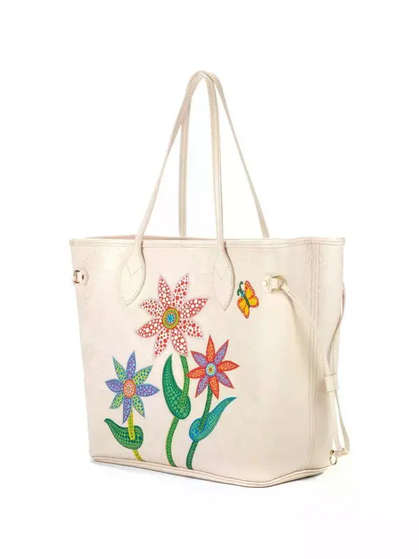 LOUIS VUITTON X Yayoi Kusama 2023 Mm Neverfull Tote Bag - Neutrals