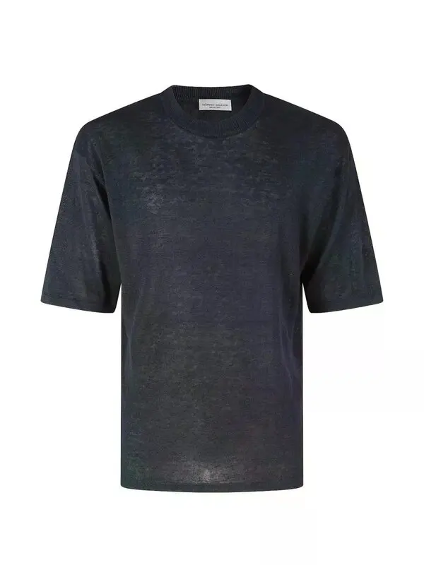 ROBERTO COLLINA Short Sleeve Crew Neck Sweater