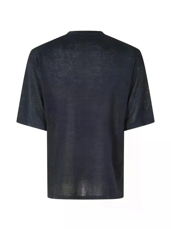 ROBERTO COLLINA Short Sleeve Crew Neck Sweater