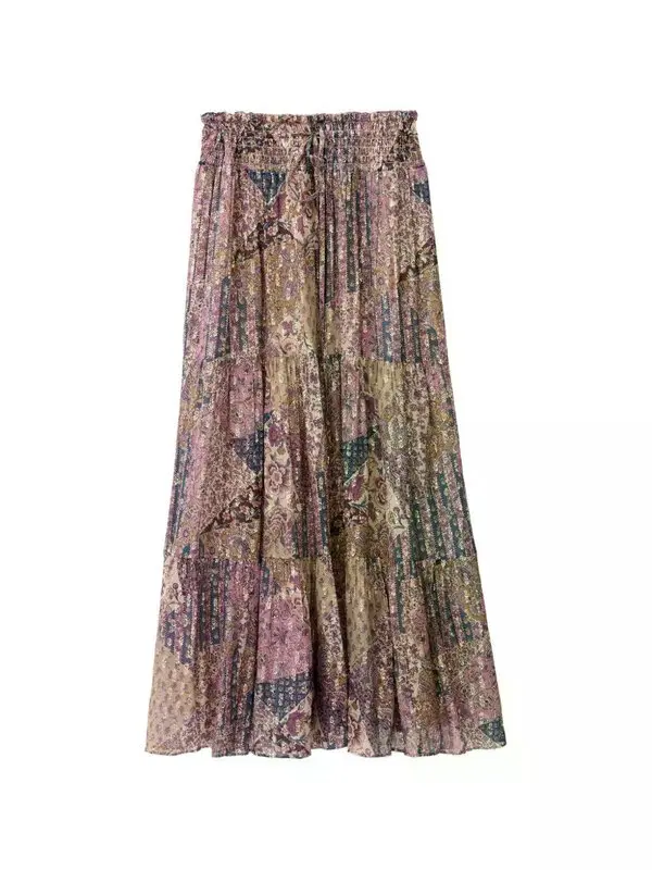 Ba&sh Pitsy Paisley-print Tiered Maxi Skirt