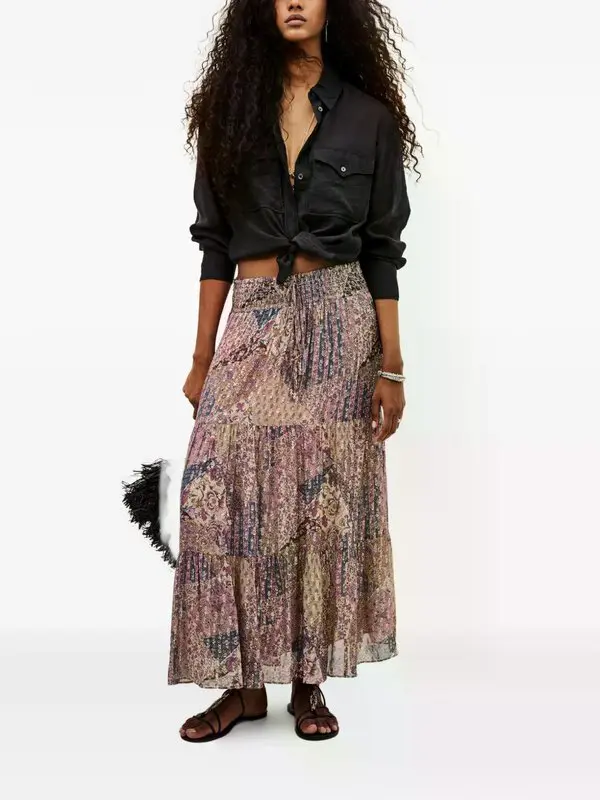 Ba&sh Pitsy Paisley-print Tiered Maxi Skirt