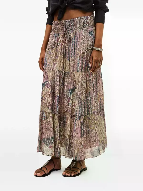 Ba&sh Pitsy Paisley-print Tiered Maxi Skirt