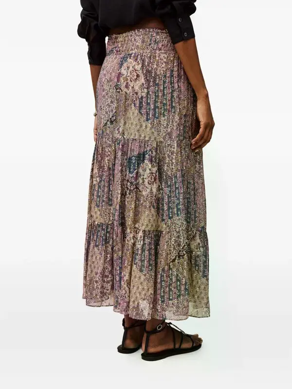 Ba&sh Pitsy Paisley-print Tiered Maxi Skirt