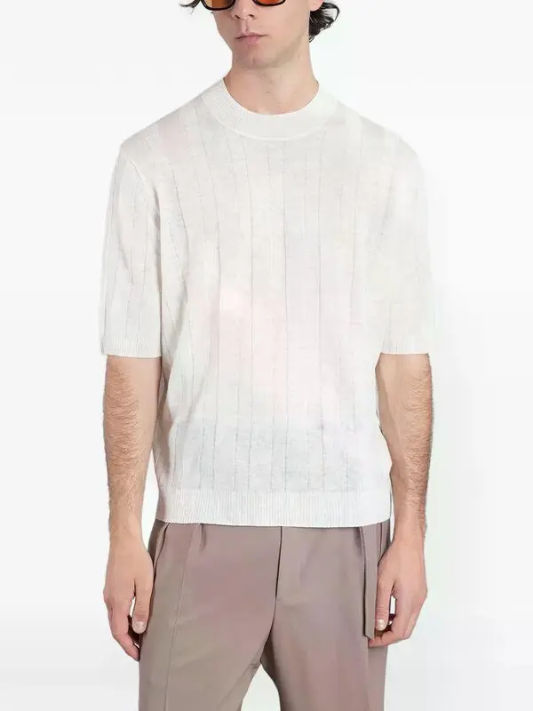 BALLANTYNE Ribbed-knit T-shirt