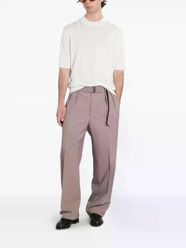 BALLANTYNE Ribbed-knit T-shirt