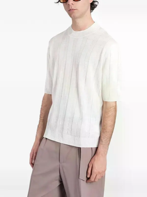 BALLANTYNE Ribbed-knit T-shirt