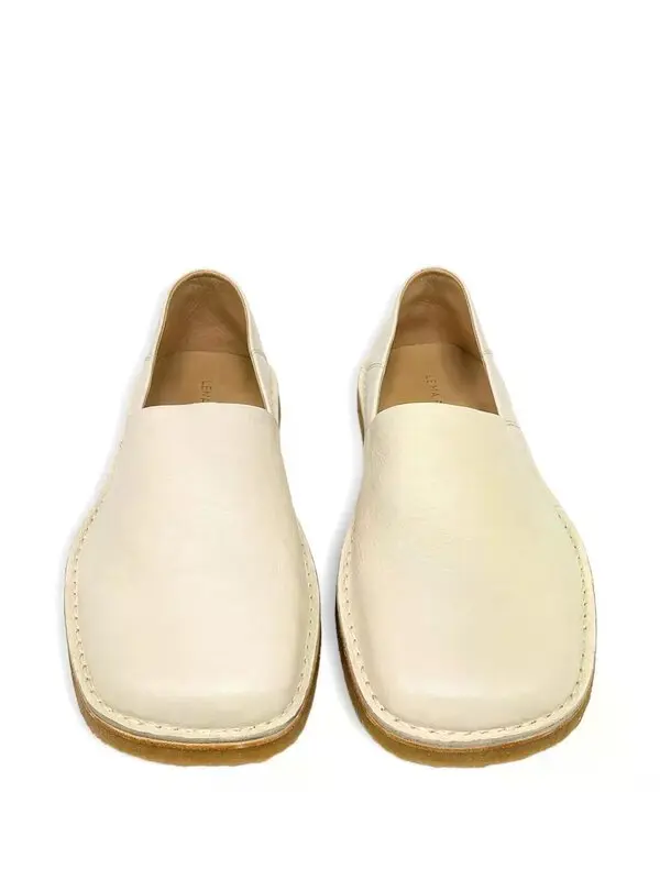LEMAIRE Square Toe Slip-on Loafers - Neutrals