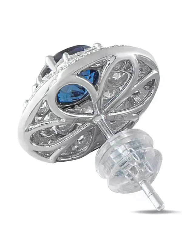 LB EXCLUSIVE Sapphire And Diamond Platinum Earrings