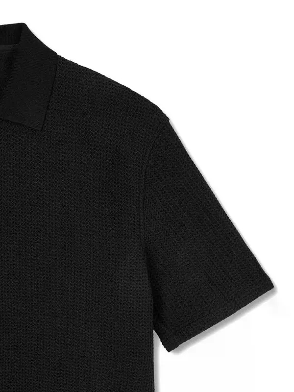 STUDIO TOMBOY Textured Short-sleeve Shirt - Black