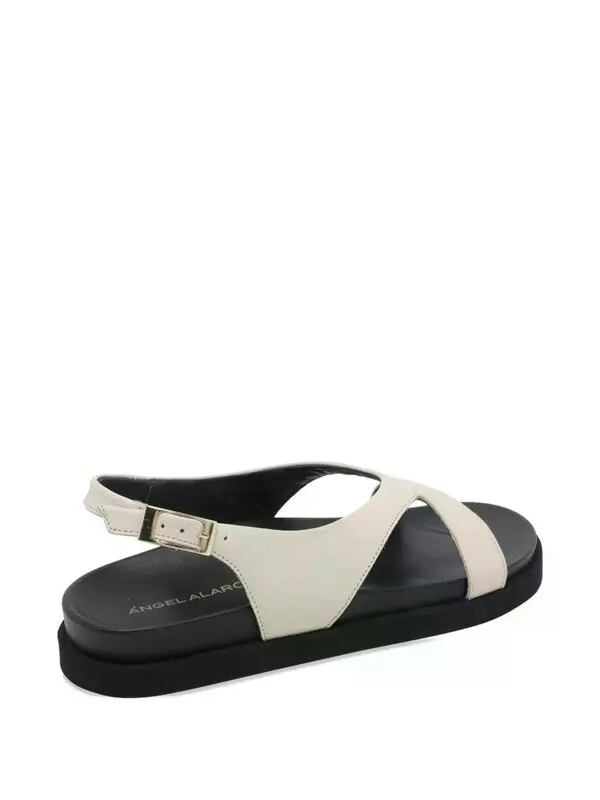 ANGEL ALARCON Leather Flat Sandals