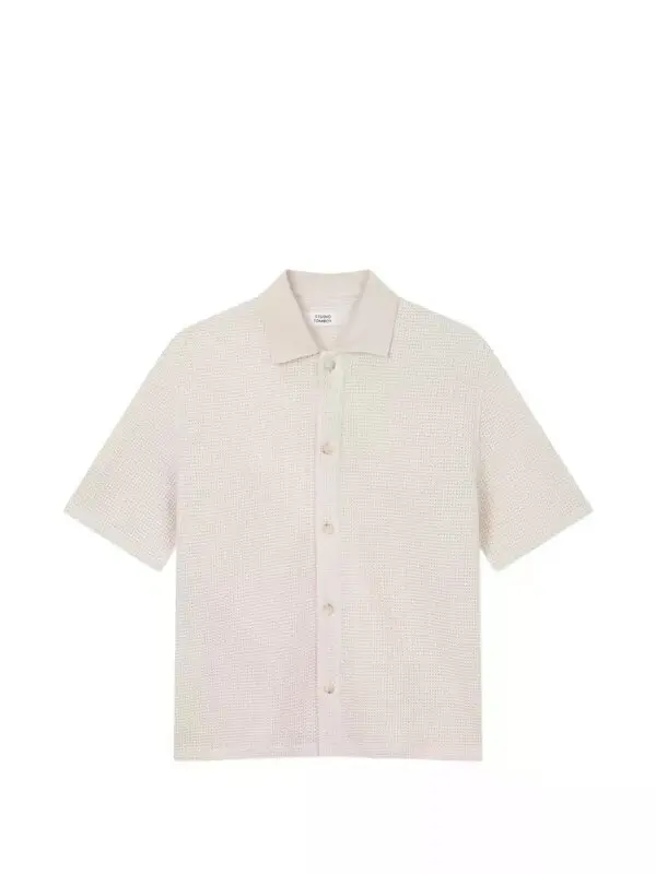 STUDIO TOMBOY Textured Short-sleeve Shirt - Neutrals