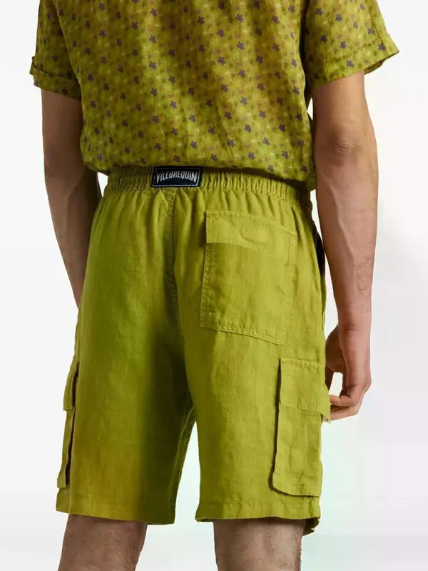 Vilebrequin Linen Cargo Shorts - Green