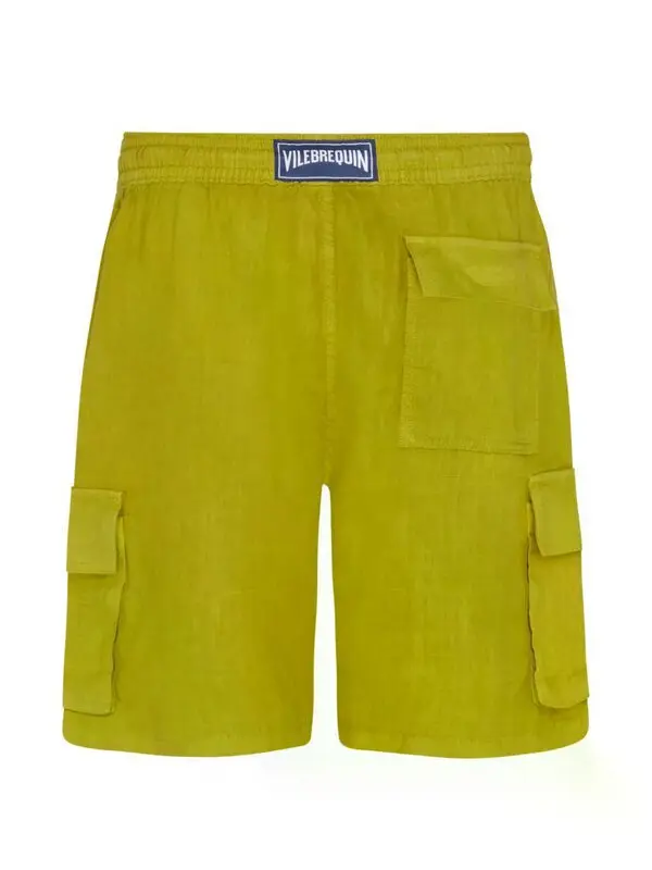 Vilebrequin Linen Cargo Shorts - Green