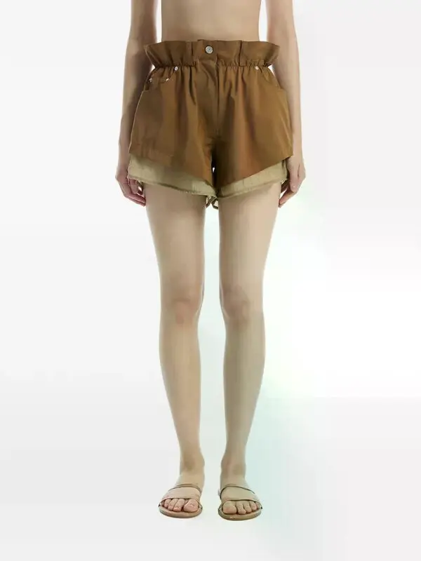 SYSTEM Layered Paperbag Waist Shorts