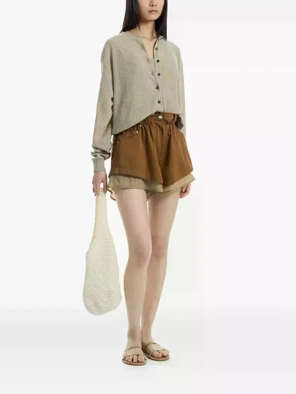 SYSTEM Layered Paperbag Waist Shorts