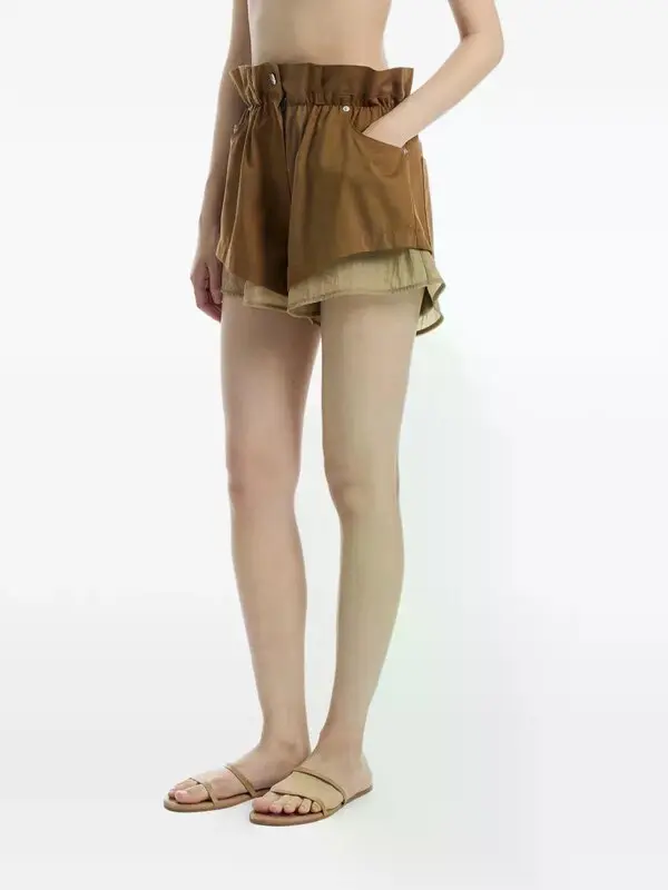 SYSTEM Layered Paperbag Waist Shorts