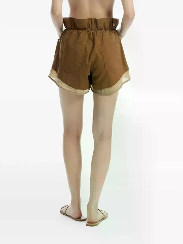 SYSTEM Layered Paperbag Waist Shorts