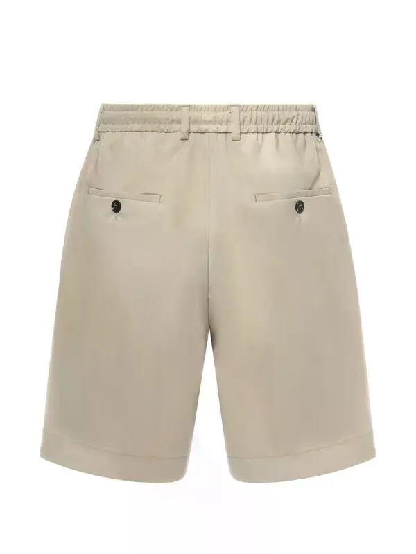 BE ABLE Wool-blend Pleated Shorts - Neutrals