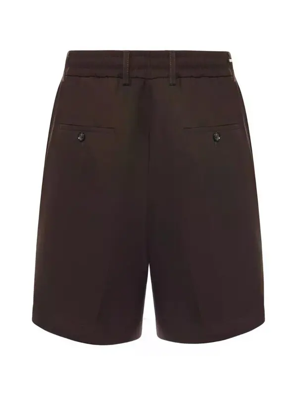 BE ABLE Wool-blend Pleated Shorts - Brown