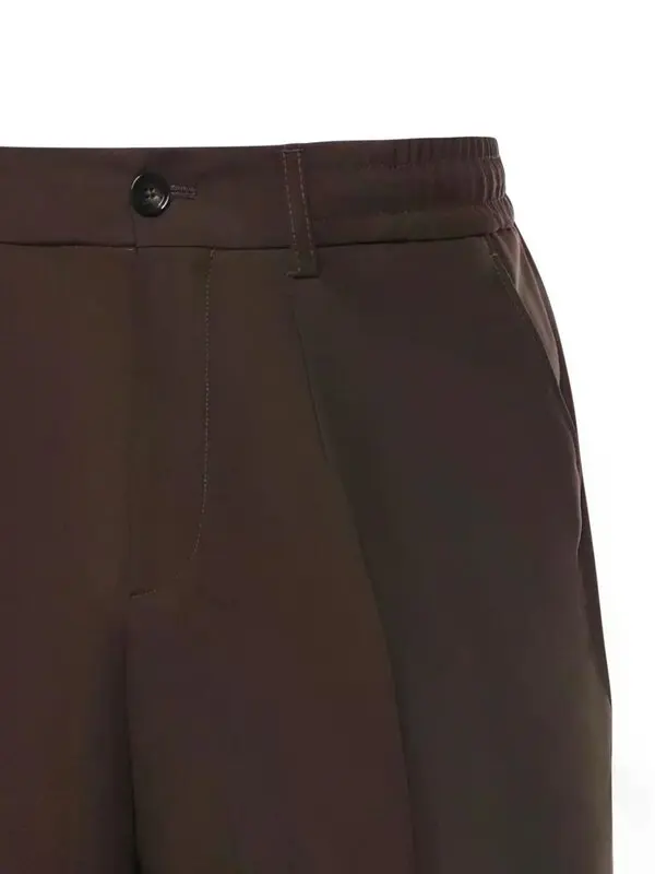 BE ABLE Wool-blend Pleated Shorts - Brown