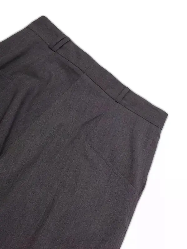 BONSAI Pleated Wide-leg Trousers In Dark Mélange