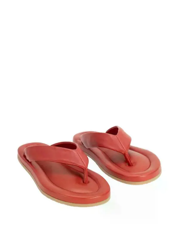By Far Dasha 2.0 Leather Thong Sandals - Red
