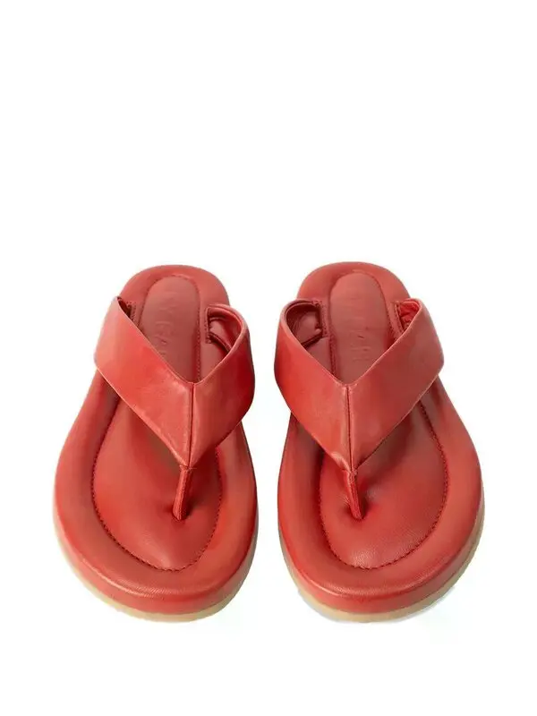 By Far Dasha 2.0 Leather Thong Sandals - Red