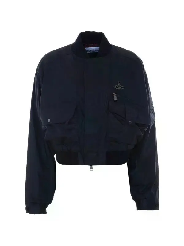 VIVIENNE WESTWOOD Orb Logo Bomber Jacket - Blue