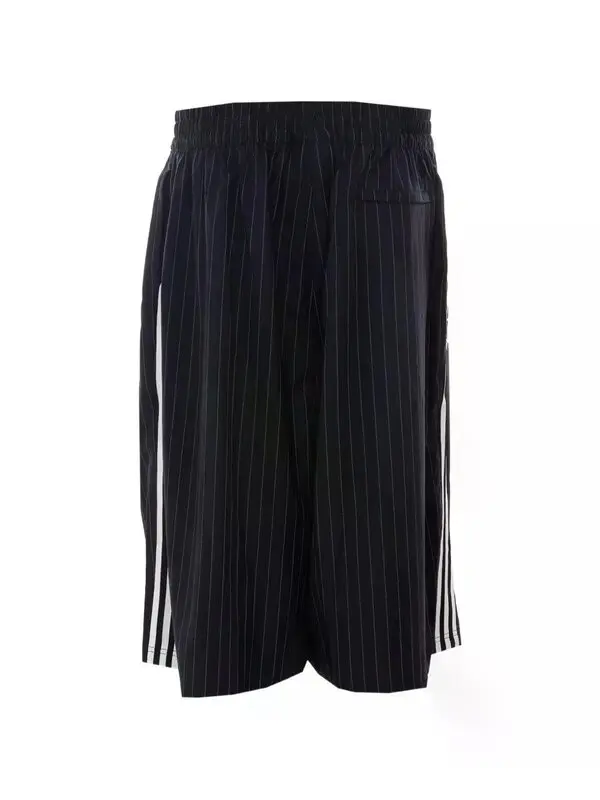 Adidas X Willy Chavarria Pinstriped Side-Stripe Shorts - Blue