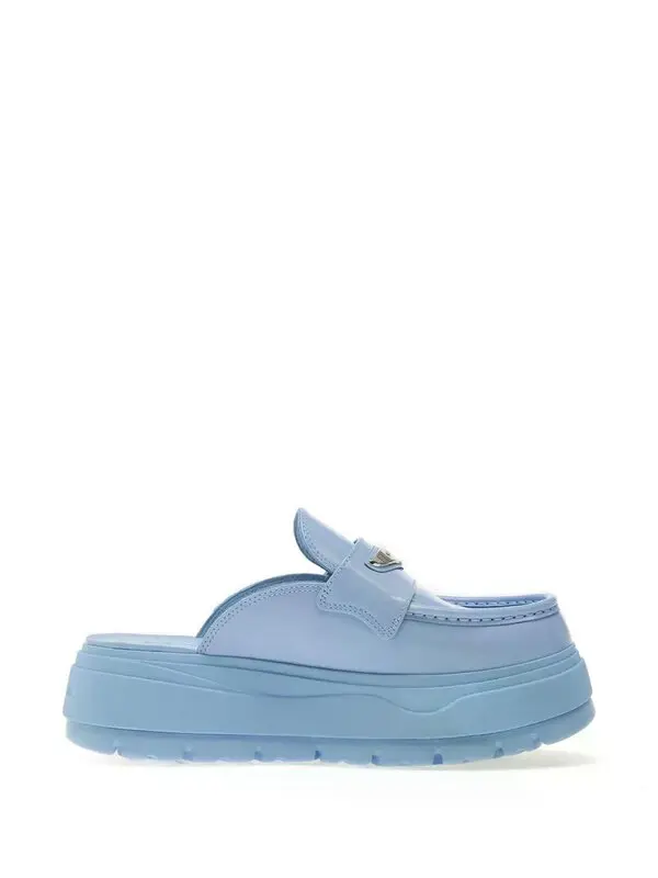 JORDAN Logo Plaque Platform Mules