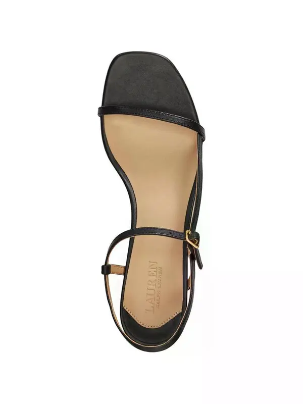 Ralph Lauren Lainee Leather Sandals - Black