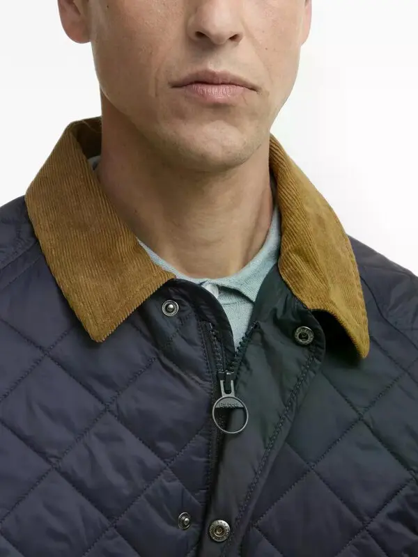 Barbour City Bedale Quilted Jacket With Corduroy Collar