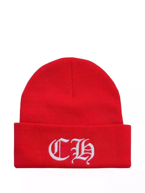 Chrome Hearts Embroidered Logo Beanie - Red