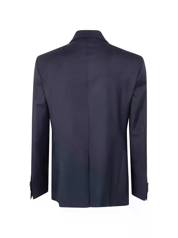 Tagliatore Satin-trim Peak-lapel Suit - Blue