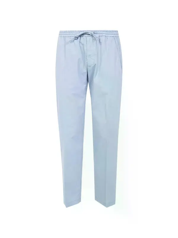MICHAEL COAL Ash Grey Drawstring Waist Loose-fit Trousers