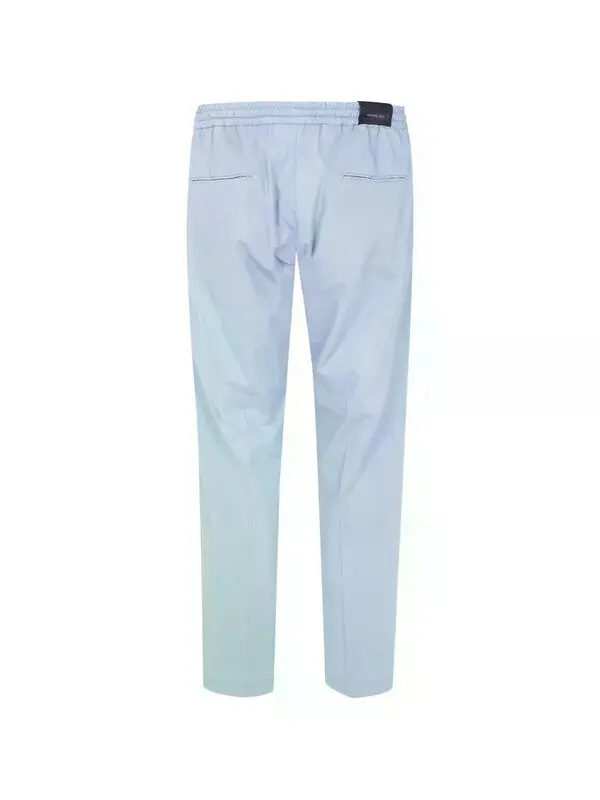 MICHAEL COAL Ash Grey Drawstring Waist Loose-fit Trousers