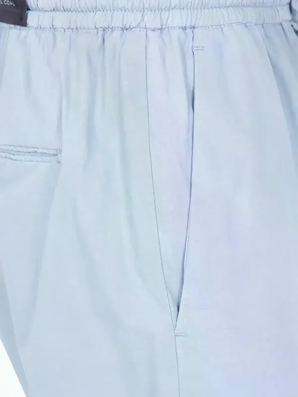MICHAEL COAL Ash Grey Drawstring Waist Loose-fit Trousers