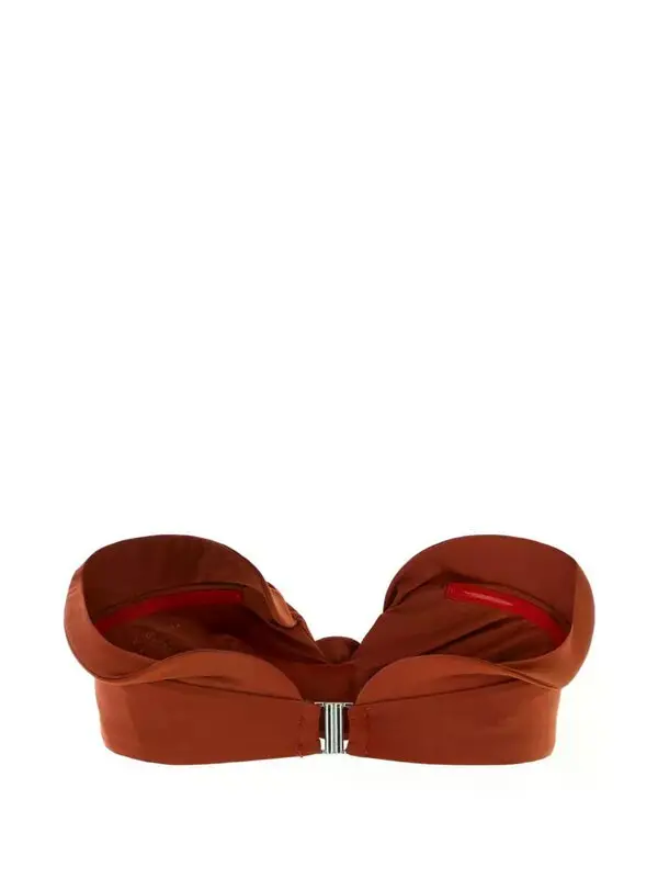Magda Butrym Rosette Detail Bandeau Bikini Top