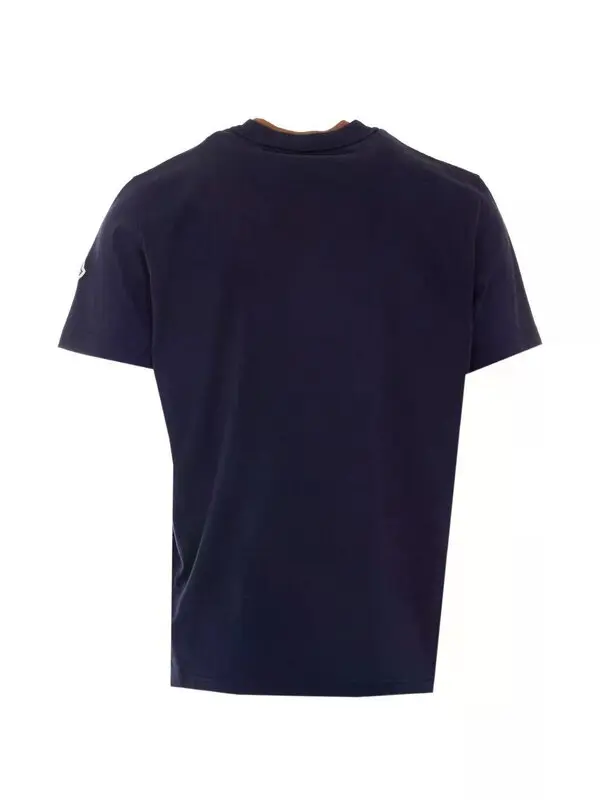 Moncler Logo-embroidered T-shirt - Blue