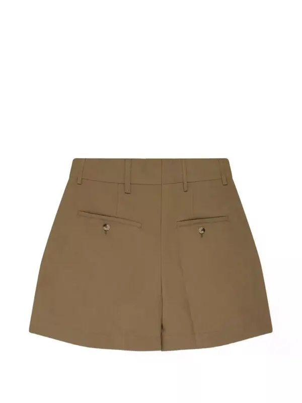 Simone Rocha Embellished Pleated Shorts - Brown