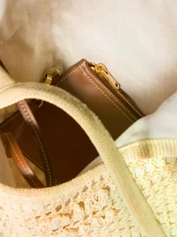 Miu Miu Raffia Crochet Ivy Bag - Neutrals