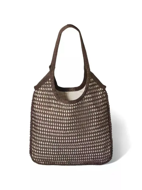 Miu Miu Ivy Raffia Crochet Bag - Brown