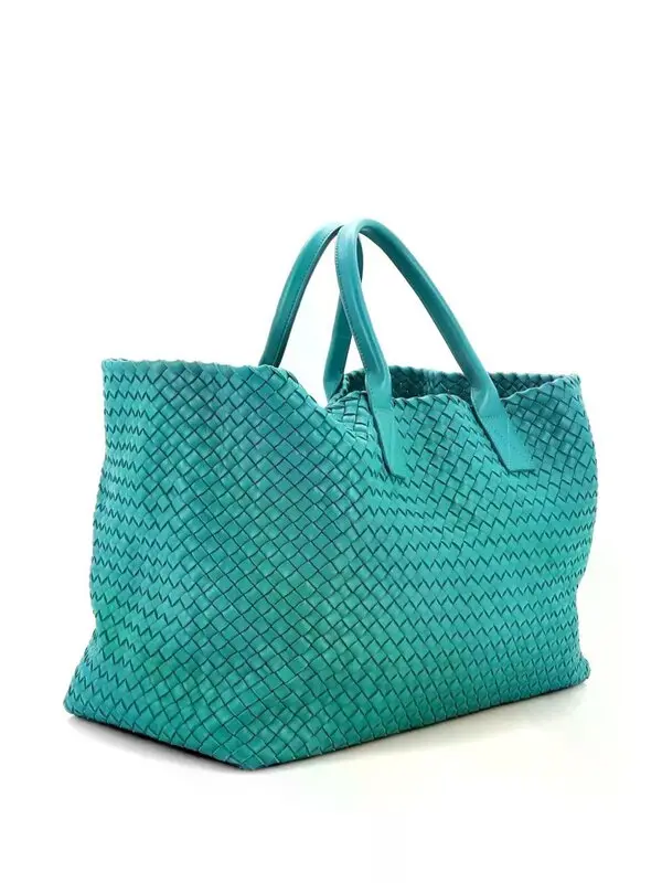 Bottega Veneta Cabat Intrecciato Nappa Medium Tote Bag - Green