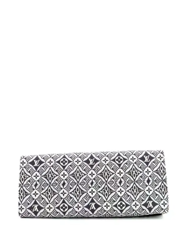 LOUIS VUITTON Onthego Limited Edition Monogram Jacquard Gm Tote Bag - Black