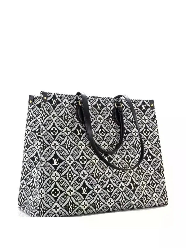 LOUIS VUITTON Onthego Limited Edition Monogram Jacquard Gm Tote Bag - Black