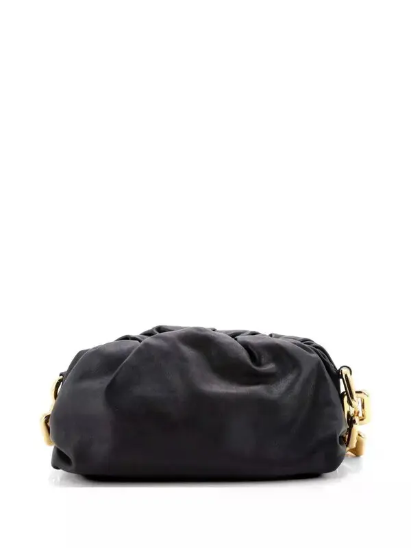 Bottega Veneta The Chain Pouch Leather Shoulder Bag - Black